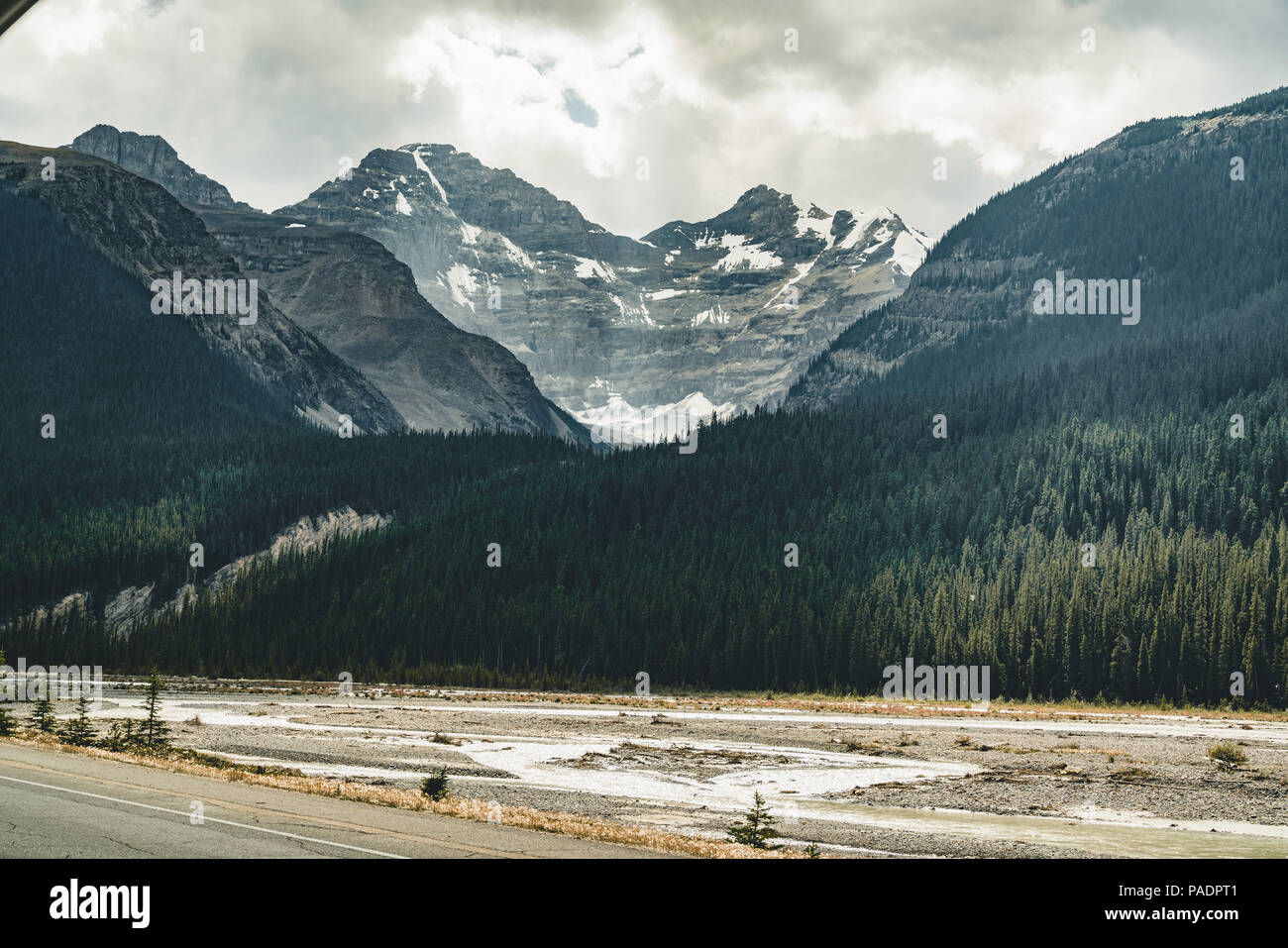 Columbia Icefield along Icefields Parkway, Alberta Canada Stock Photo ...