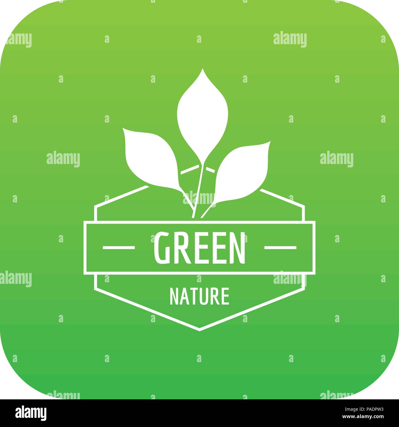 Green nature icon green vector Stock Vector Image & Art - Alamy