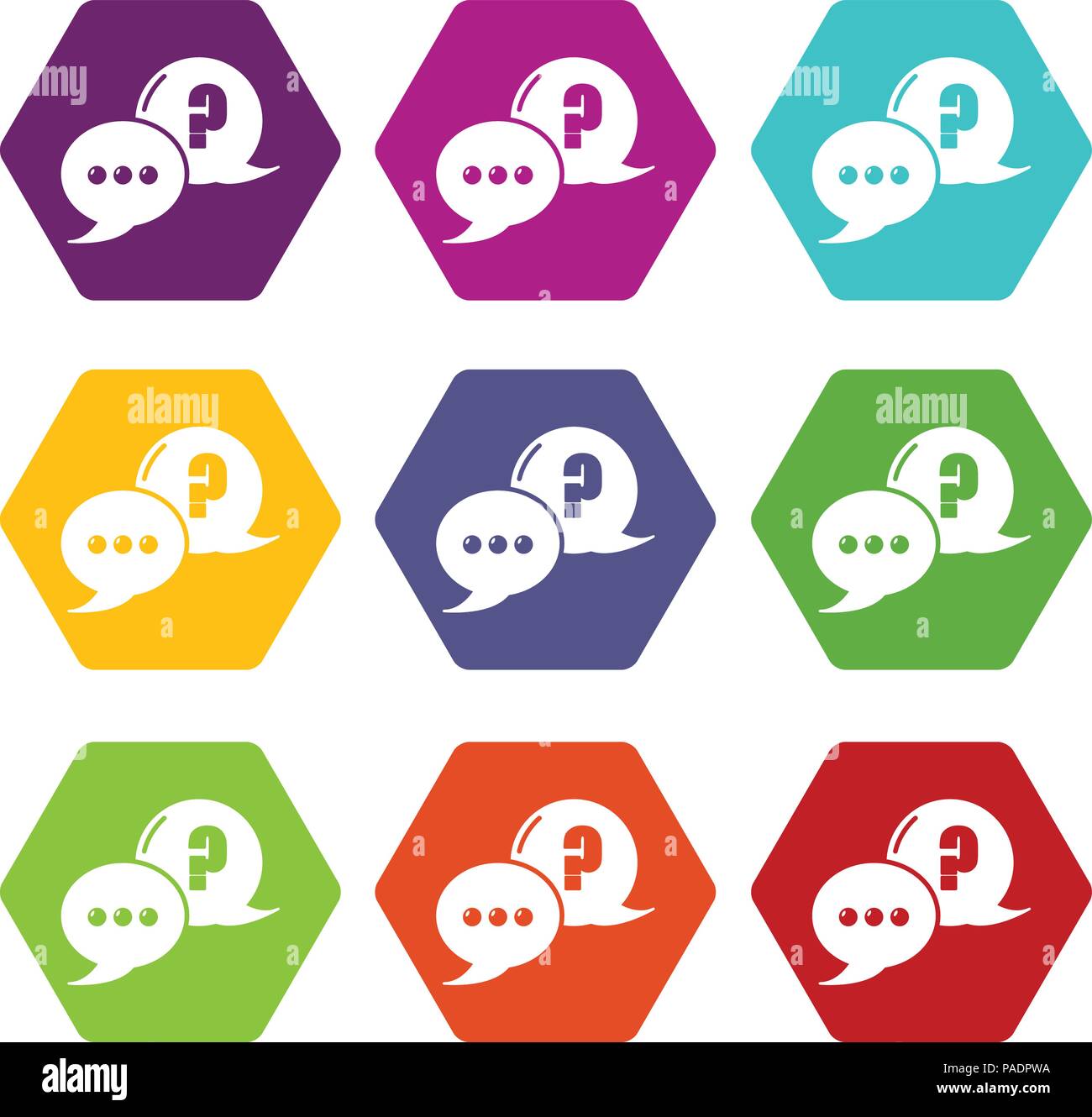 Dialog icons set 9 vector Stock Vector Image & Art - Alamy