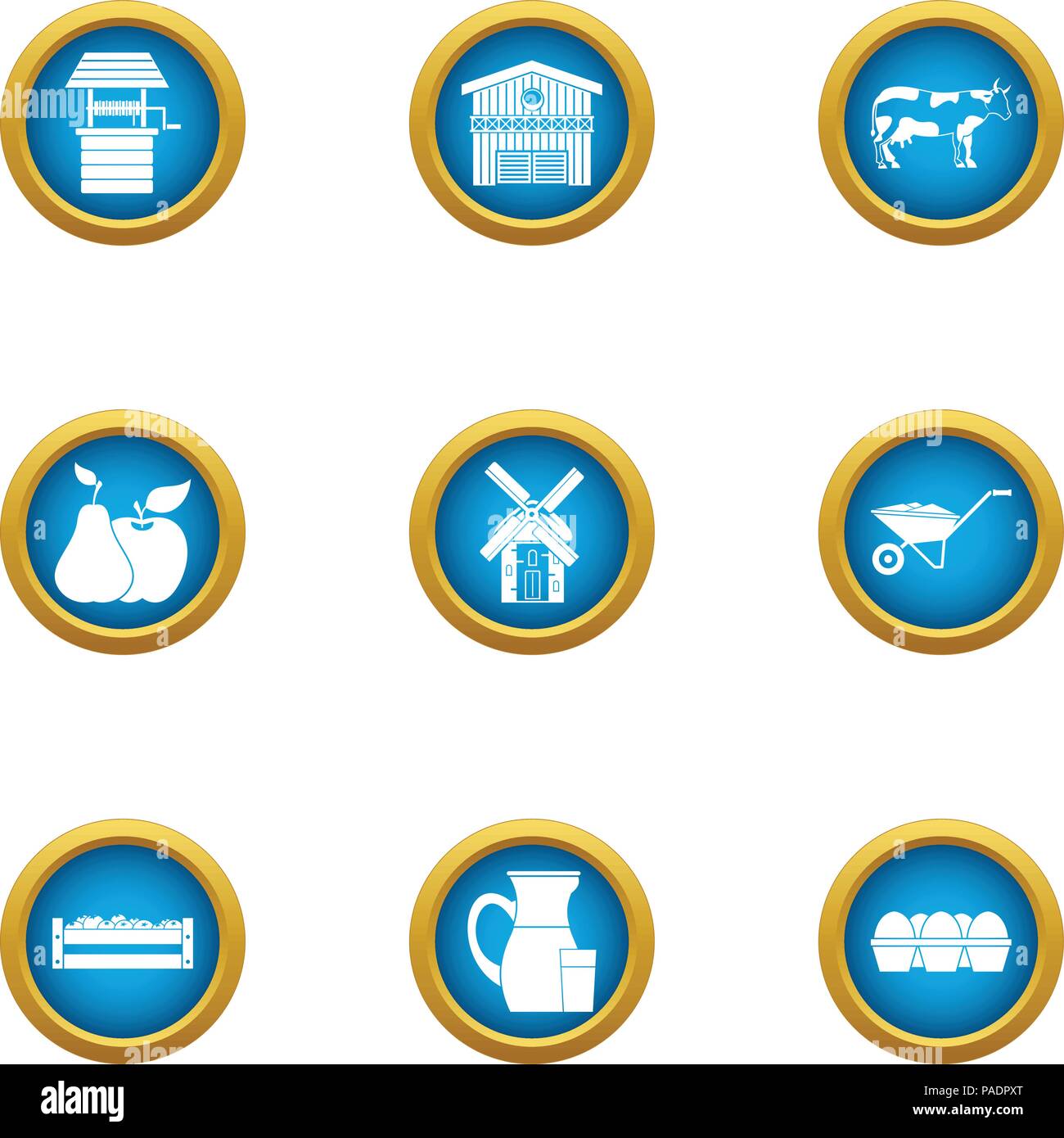Country economy icons set, flat style Stock Vector Image & Art - Alamy