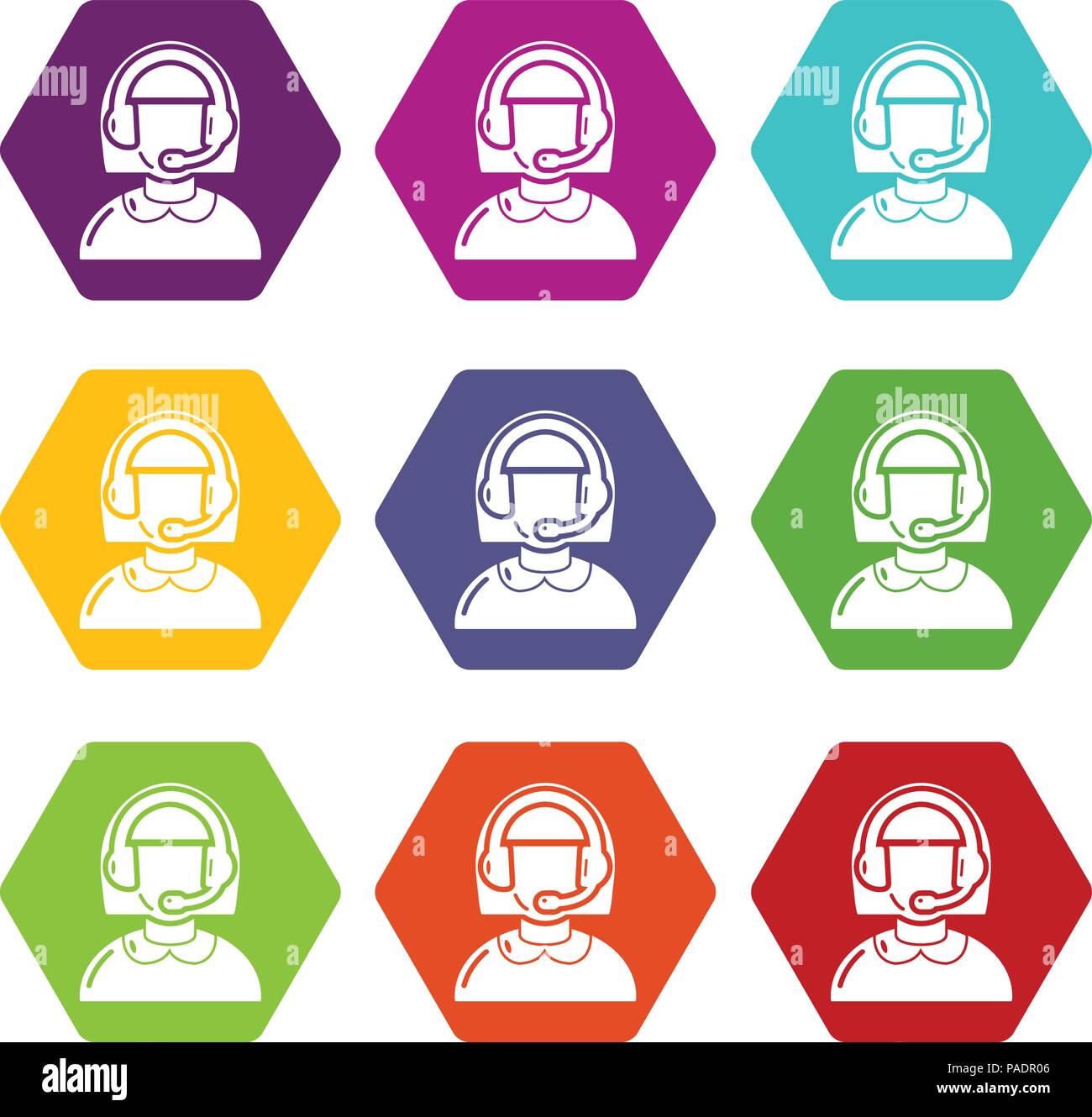 Operator icons set 9 vector Stock Vector Image & Art - Alamy