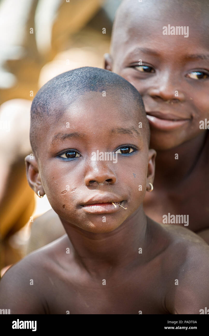 ACCRA, GHANA - MARCH 6, 2012: Unidentified Ghanaian boys in the street ...