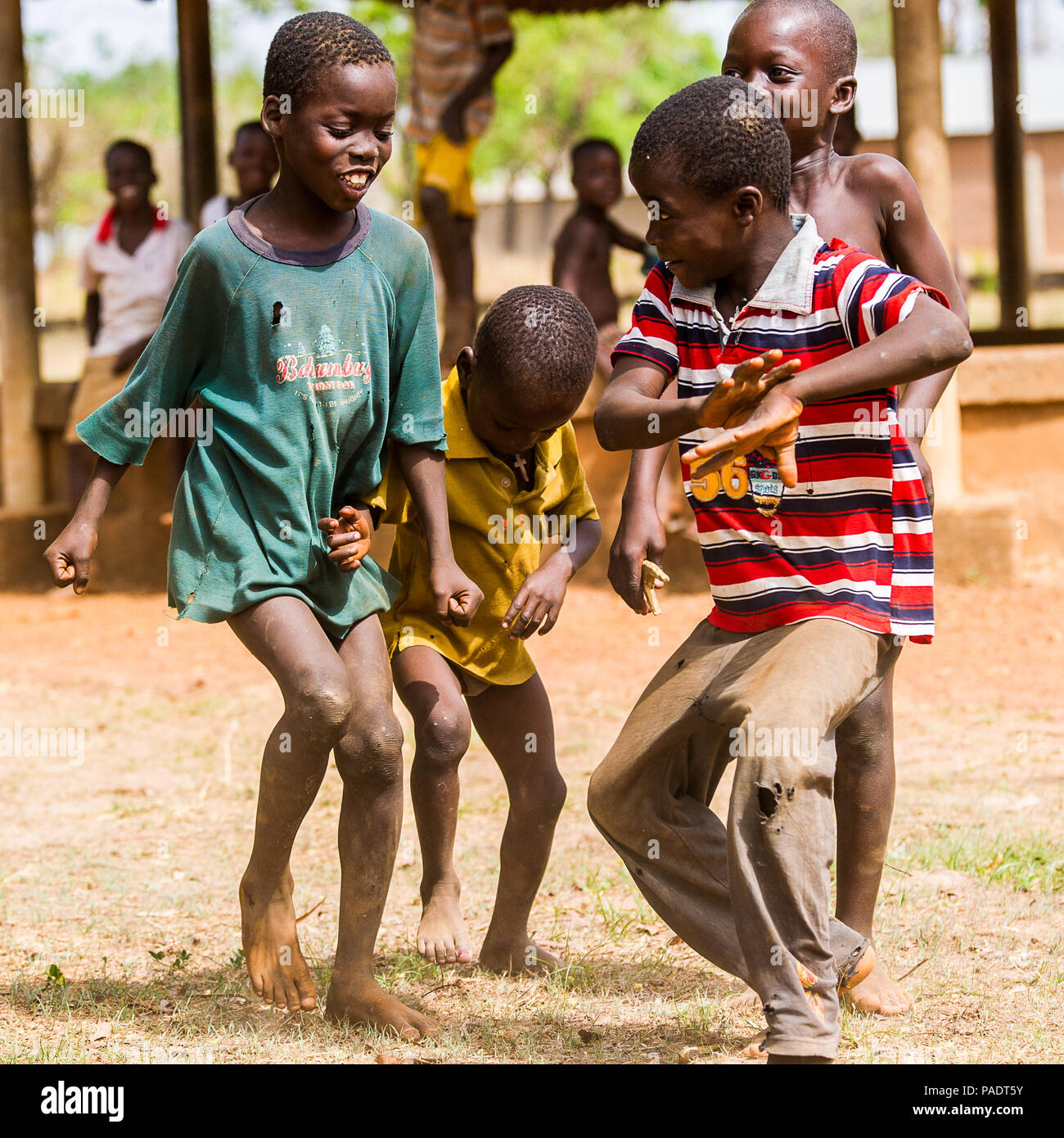 ACCRA, GHANA - MARCH 6, 2012: Unidentified Ghanaian children play ...