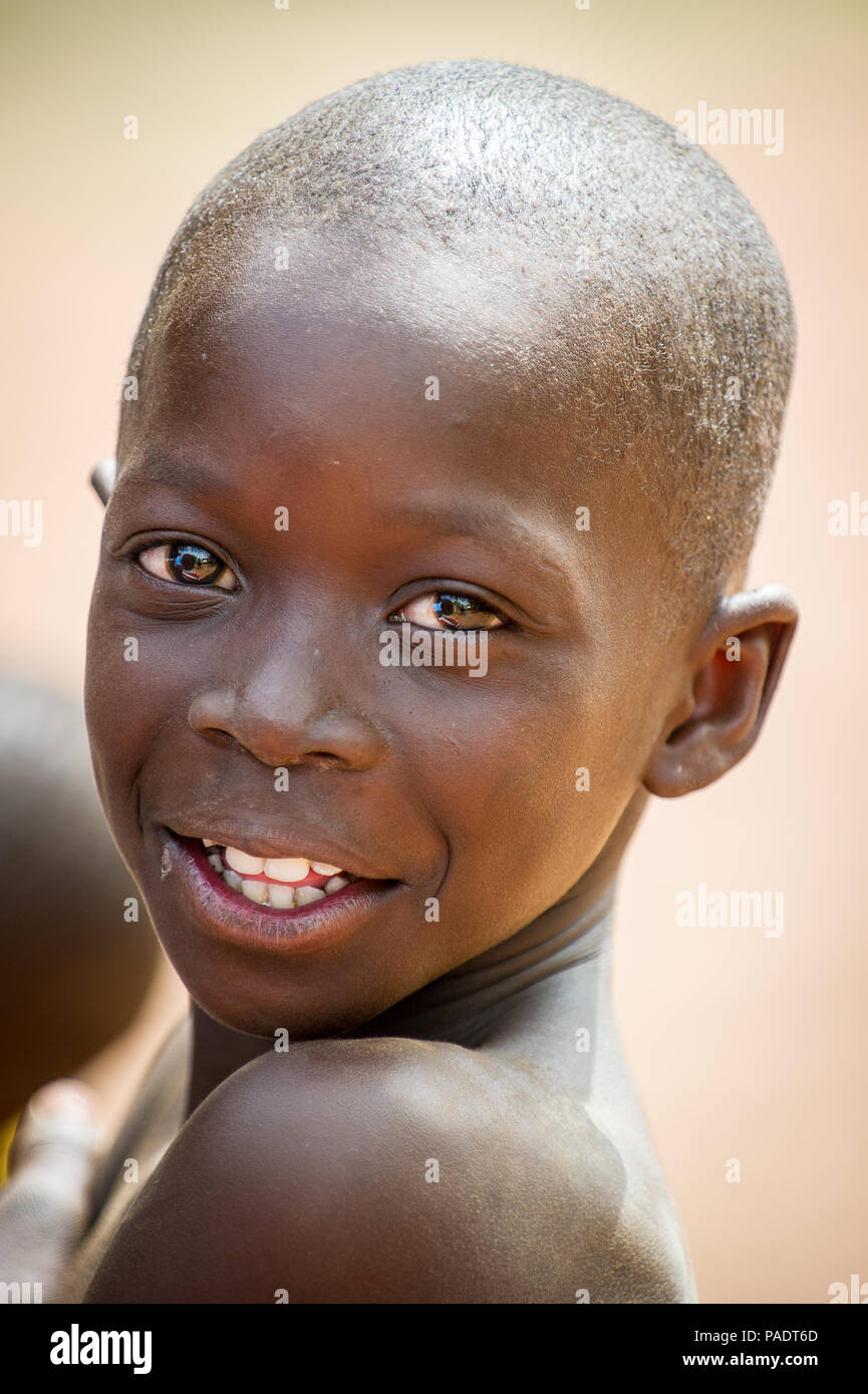 ACCRA, GHANA - MARCH 6, 2012: Unidentified Ghanaian boy in the street ...