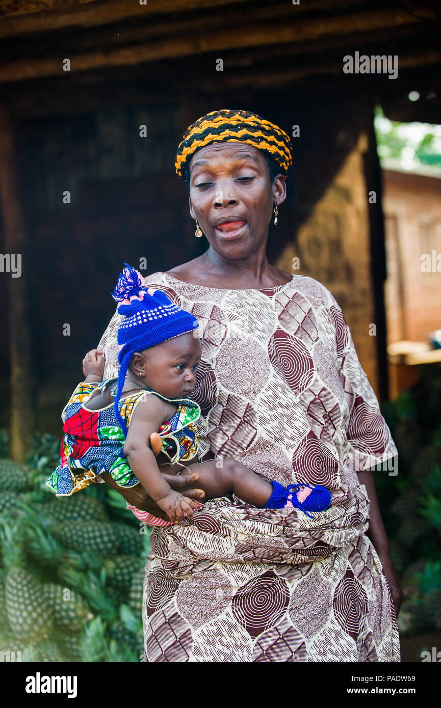 PORTO-NOVO, BENIN - MAR 8, 2012: Unidentified Beninese little beautiful ...