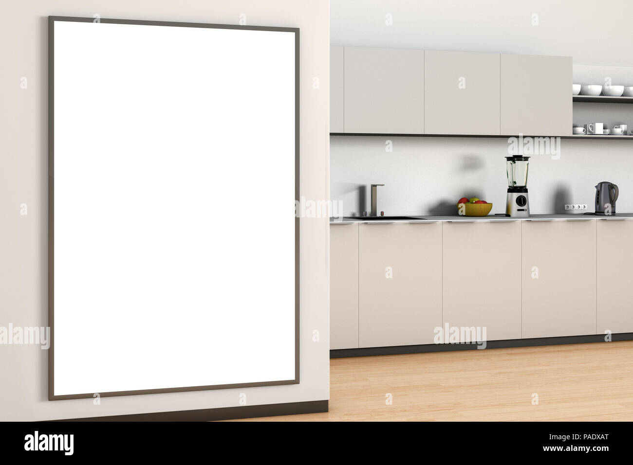 Kitchen interior with poster hi-res stock photography and images - Alamy