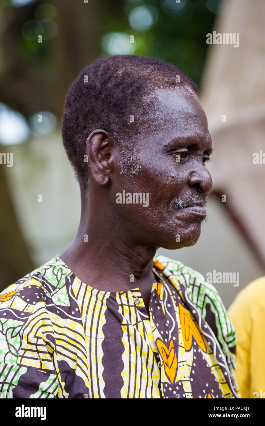 PORTO-NOVO, BENIN - MAR 10, 2012: Unidentified Beninese local man with ...