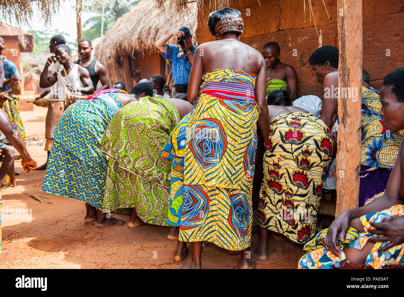 KARA, TOGO - MAR 11, 2012: Unidentified Togolese women in a traditional ...