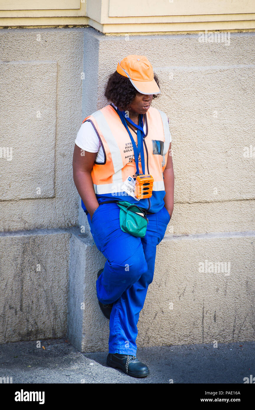 SOUTH AFRICA - FEBRUARY, 22 -2013: The traffic inspector looks after ...
