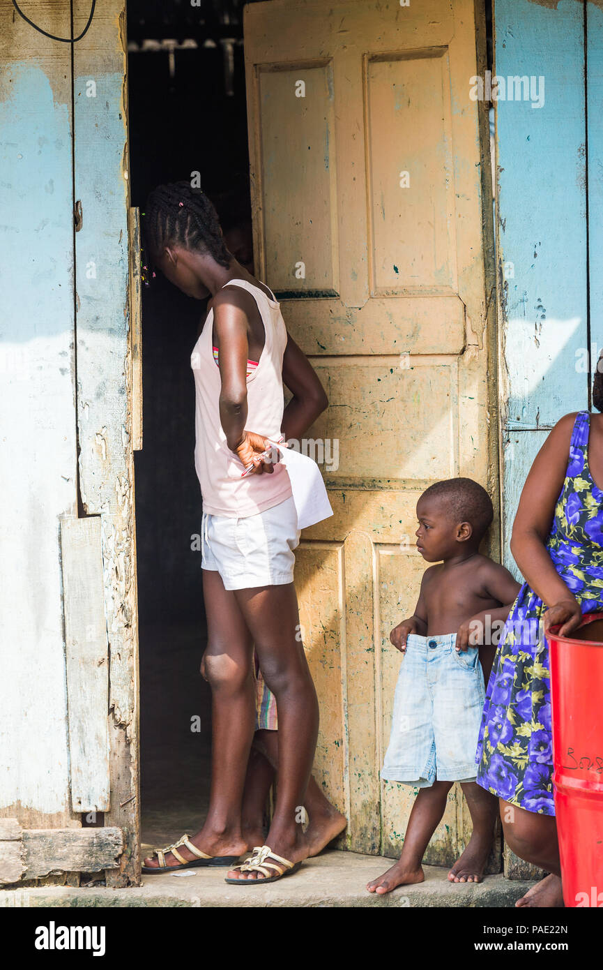 LIBREVILLE, GABON - MAR 6, 2013: Portrait of an Unidentified Gabonese ...