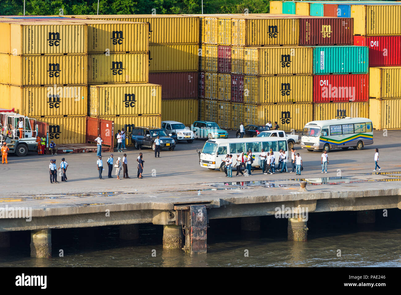 LIBREVILLE, GABON - MAR 6, 2013: Port of Libreville, Gabon. Port of ...