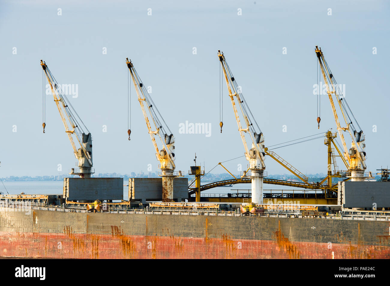 LIBREVILLE, GABON - MAR 6, 2013: Crane in the Port of Libreville, Gabon ...
