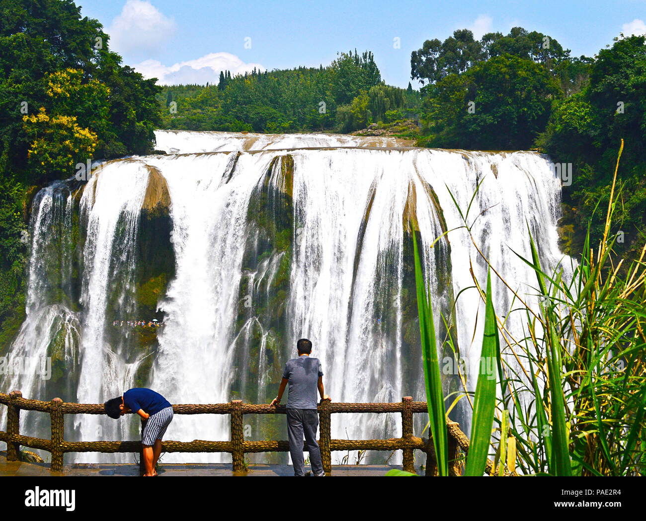 China Guizhou Huangguoshu Waterfall in Summer. One of the largest ...