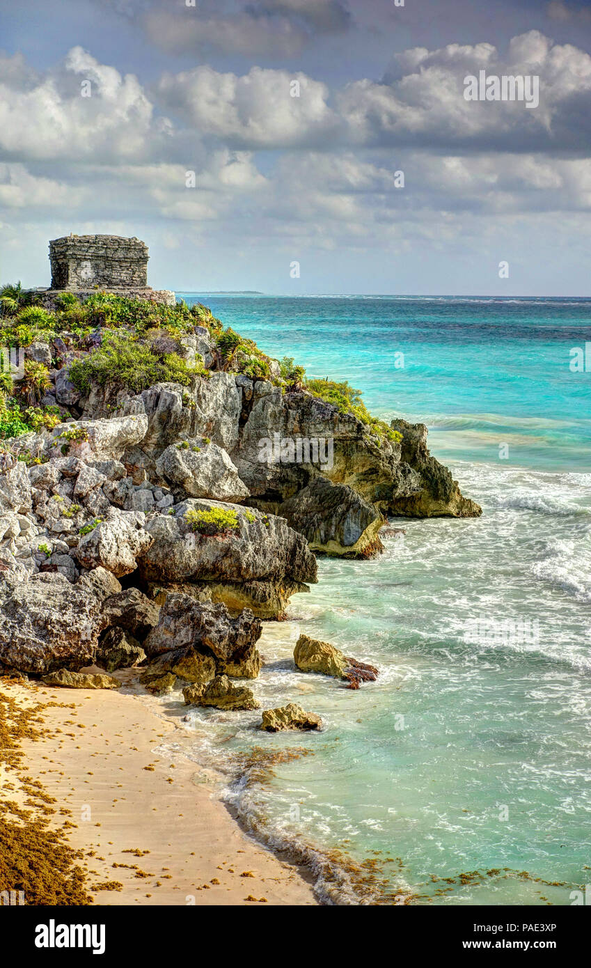 Tulum ruins aerial hi-res stock photography and images - Alamy