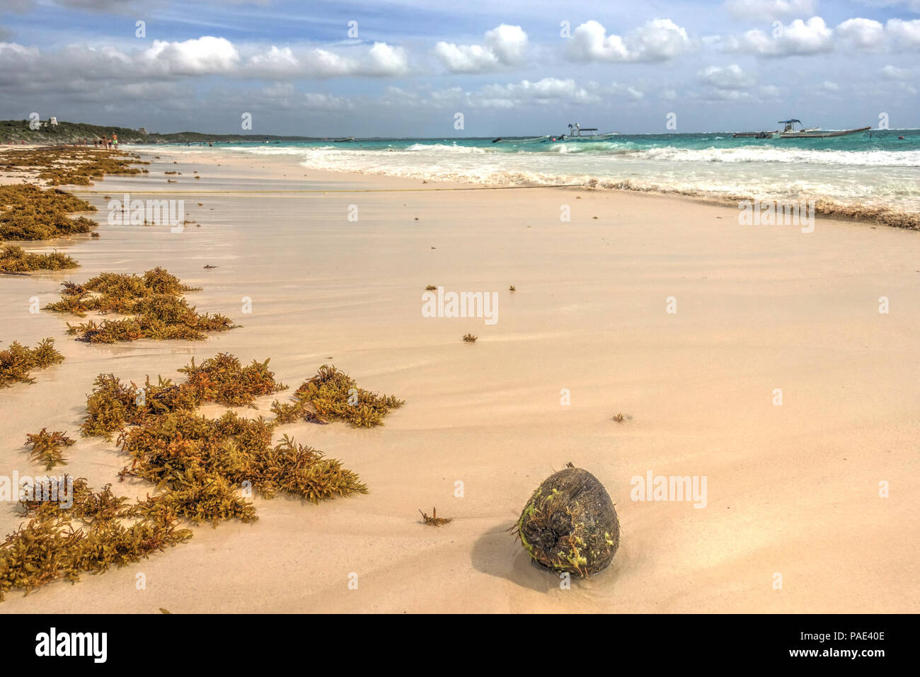 Aerial view mayan ruins tulum hi-res stock photography and images - Alamy