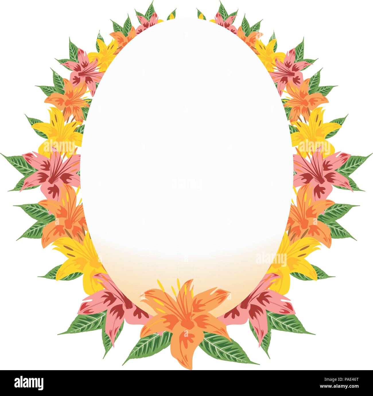 Colorful flower frame Stock Vector Images - Alamy