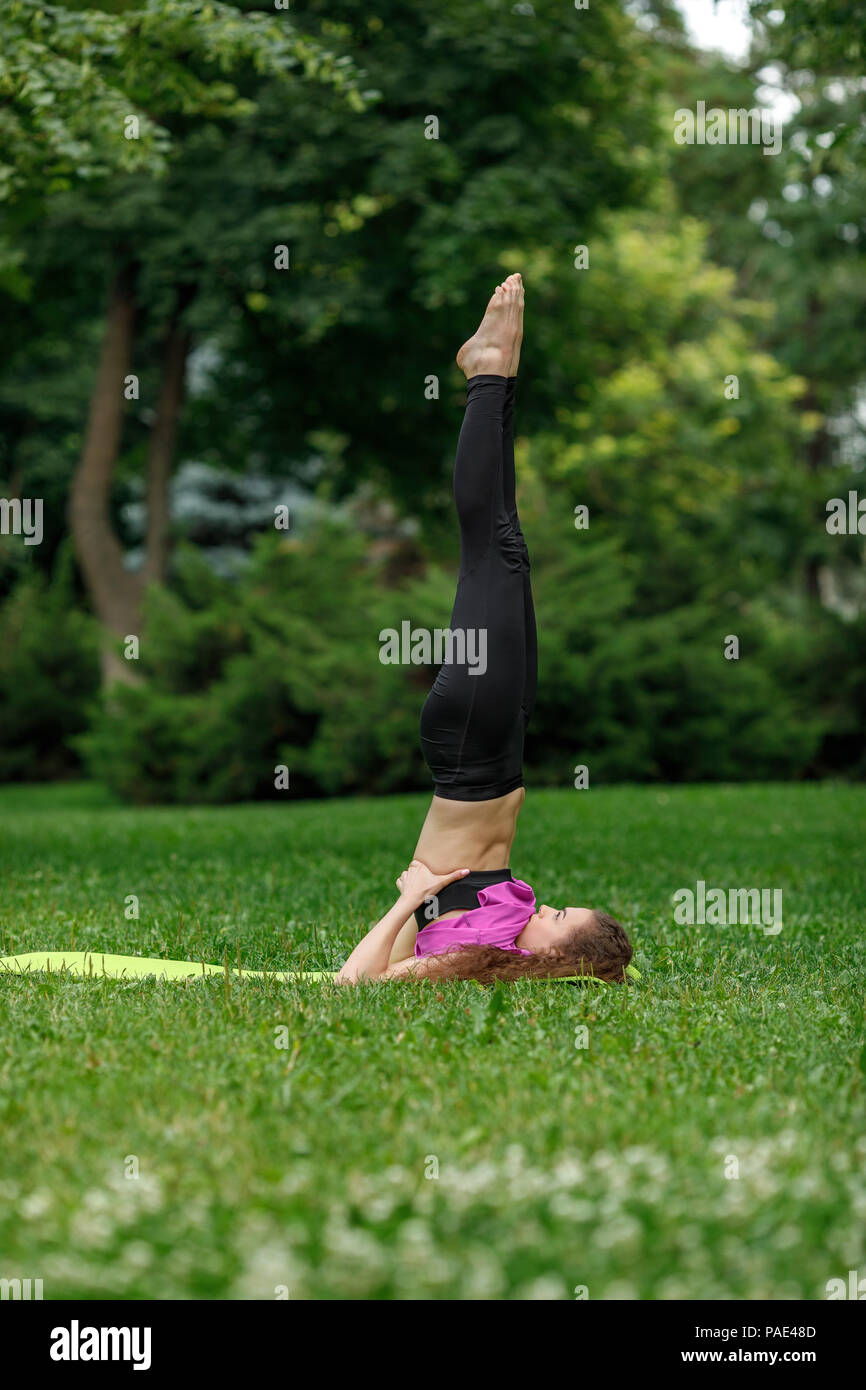 woman doing stretching exercises Stock Photo - Alamy