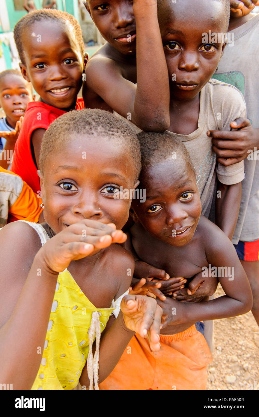 ACCRA, GHANA - MARCH 3, 2012: Unidentified Ghanaian children have fun ...
