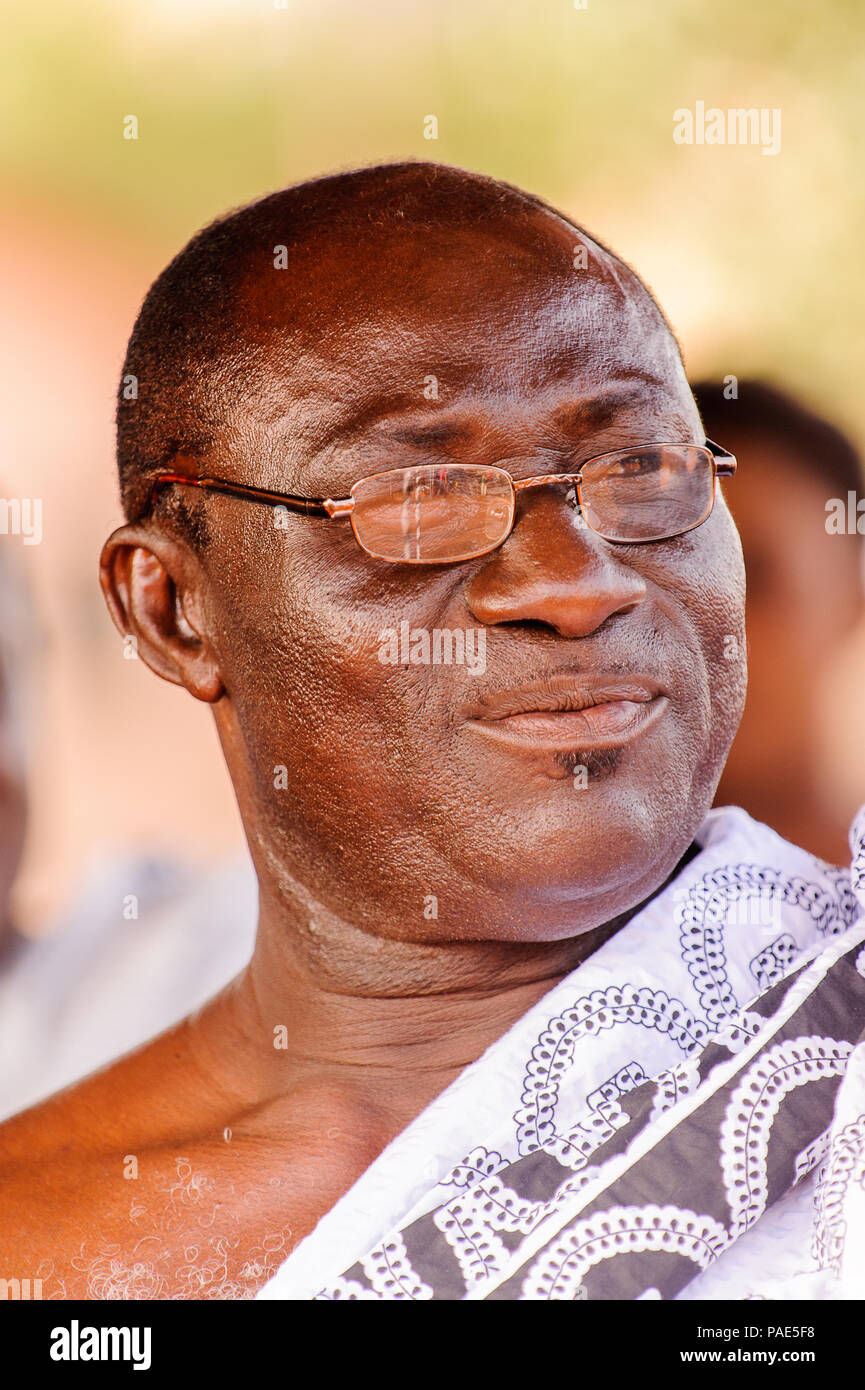 ACCRA, GHANA - MARCH 4, 2012: Unidentified Ghanaian man portrait in the ...
