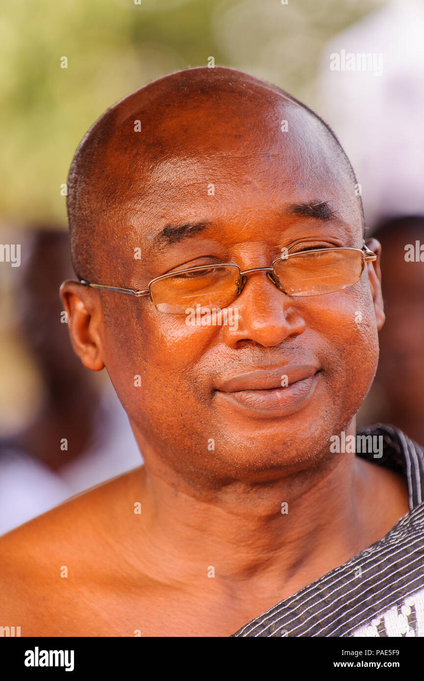 ACCRA, GHANA - MARCH 4, 2012: Unidentified Ghanaian man portrait in the ...