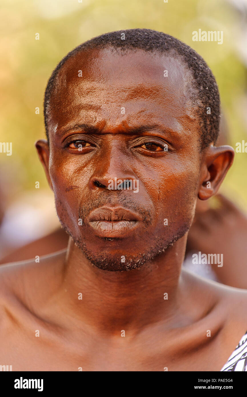 ACCRA, GHANA - MARCH 4, 2012: Unidentified Ghanaian man portrait in the ...