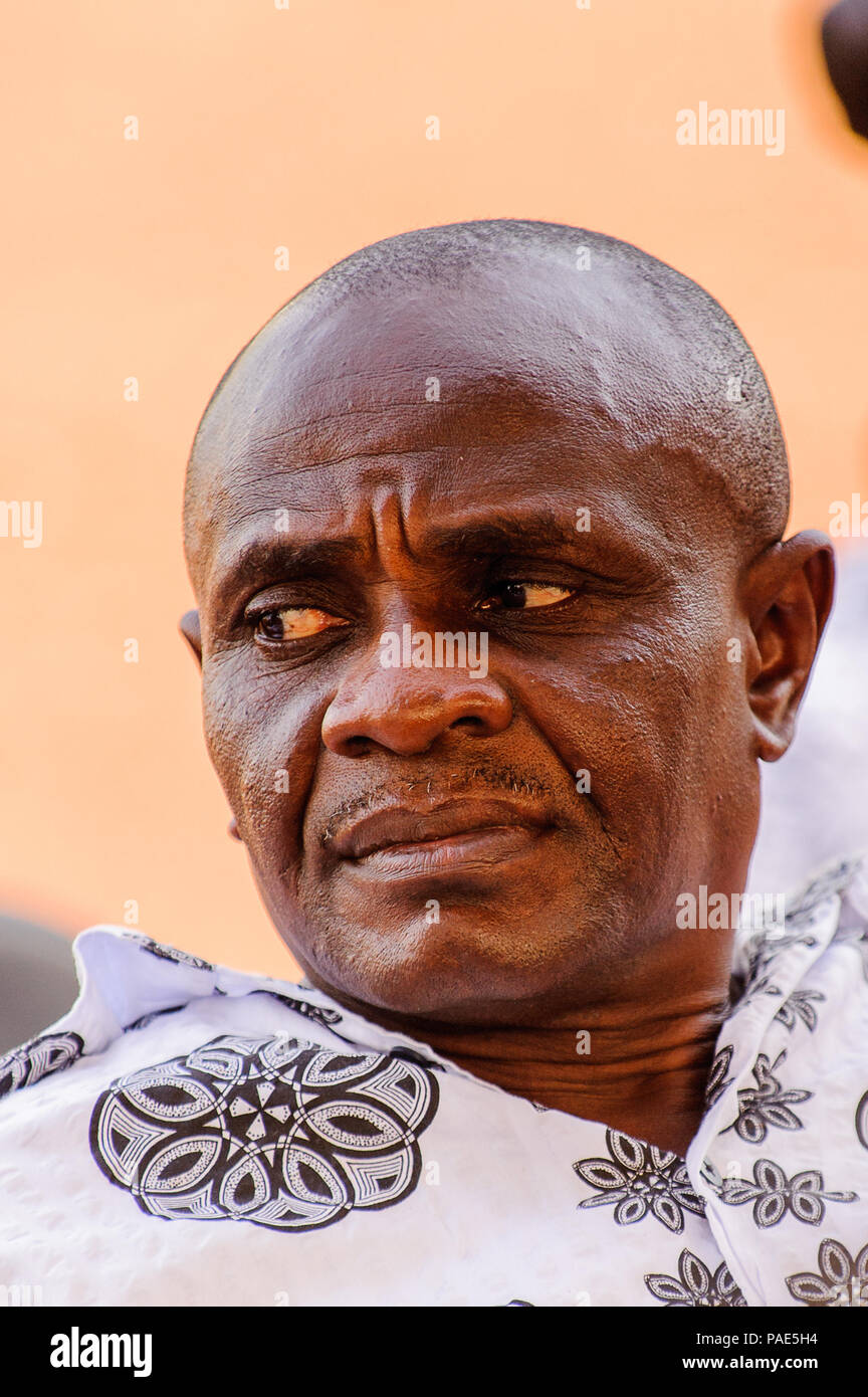 ACCRA, GHANA - MARCH 4, 2012: Unidentified Ghanaian man portrait in the ...