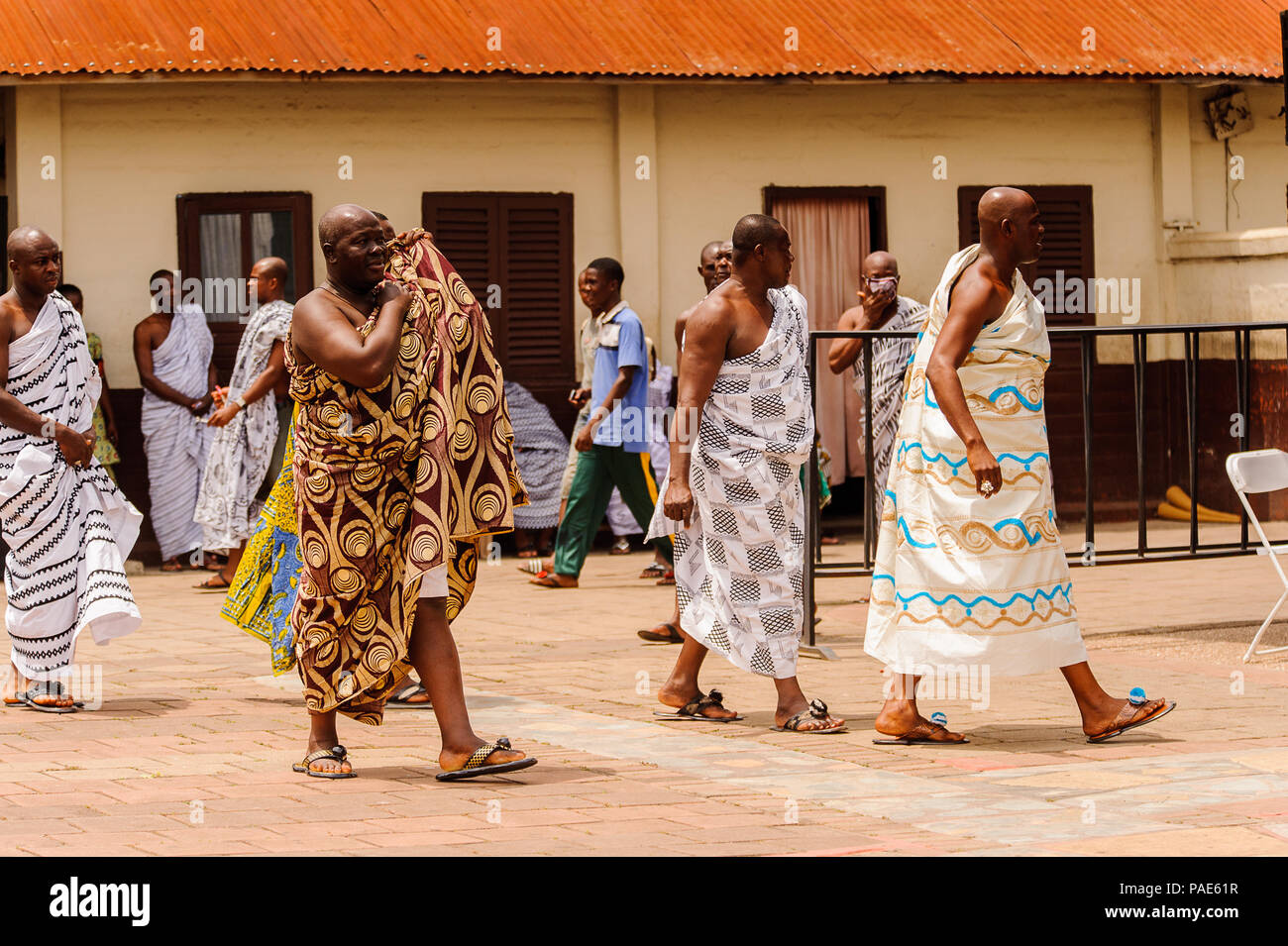 ACCRA, GHANA - MARCH 4, 2012: Unidentified Ghanaian people come to see ...