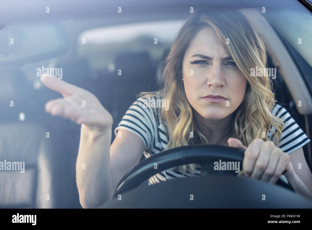 Angry woman driver hi-res stock photography and images - Alamy