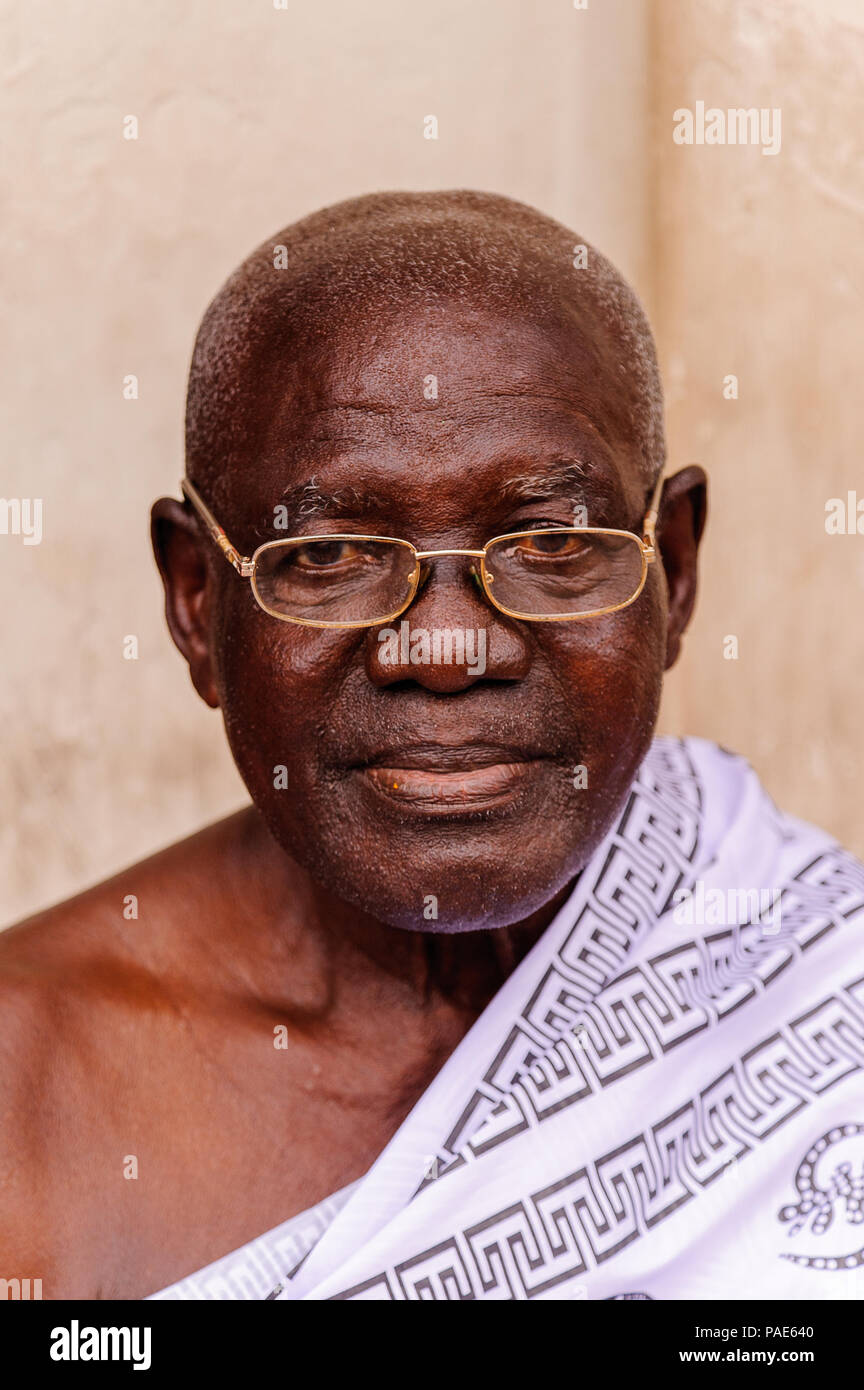 ACCRA, GHANA - MARCH 4, 2012: Unidentified Ghanaian man portrait in ...