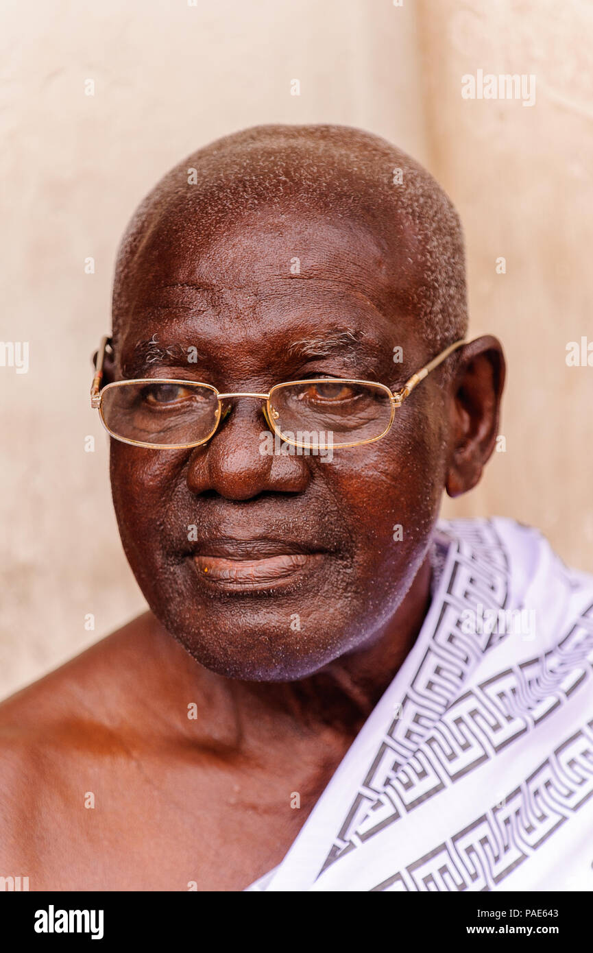 ACCRA, GHANA - MARCH 4, 2012: Unidentified Ghanaian man portrait in ...