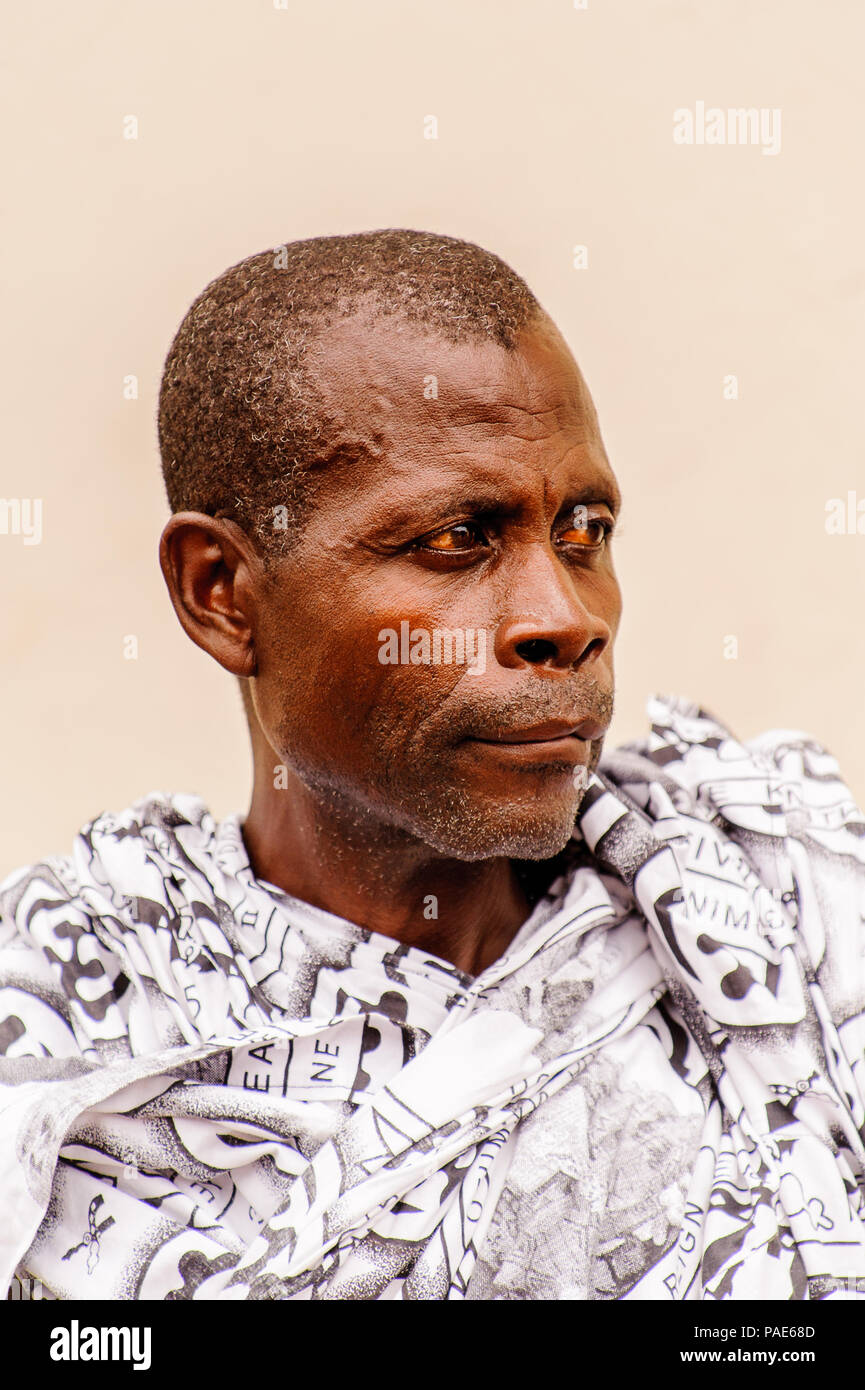 ACCRA, GHANA - MARCH 4, 2012: Unidentified Ghanaian man portrait in ...