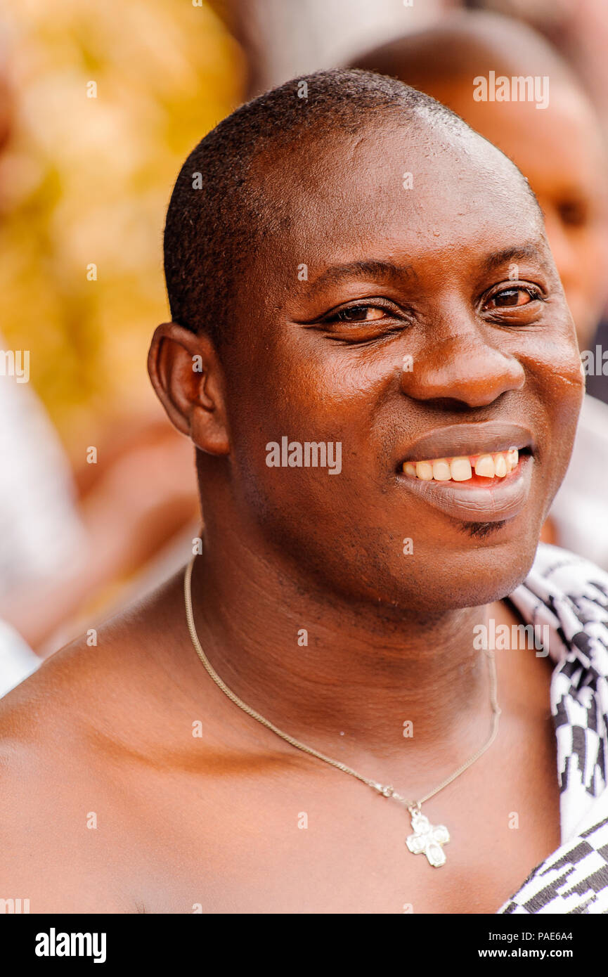 ACCRA, GHANA - MARCH 4, 2012: Unidentified Ghanaian man portrait in ...