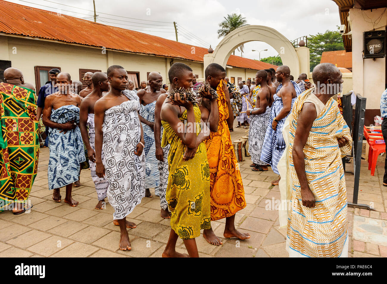 ACCRA, GHANA - MARCH 4, 2012: Unidentified Ghanaian people during the ...
