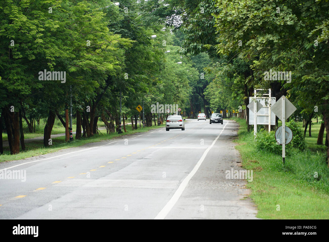 Cars on the highway road with tree on background Stock Photo - Alamy