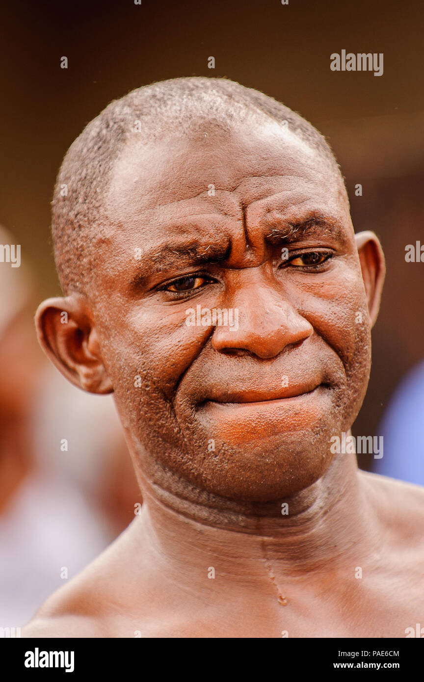 ACCRA, GHANA - MARCH 4, 2012: Unidentified Ghanaian man portrait in ...