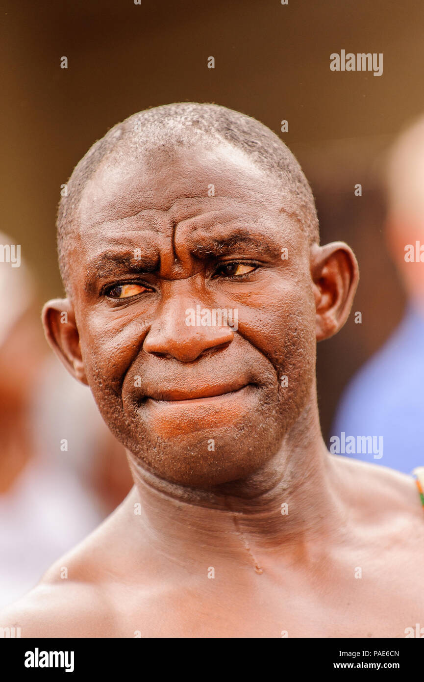 ACCRA, GHANA - MARCH 4, 2012: Unidentified Ghanaian man portrait in ...