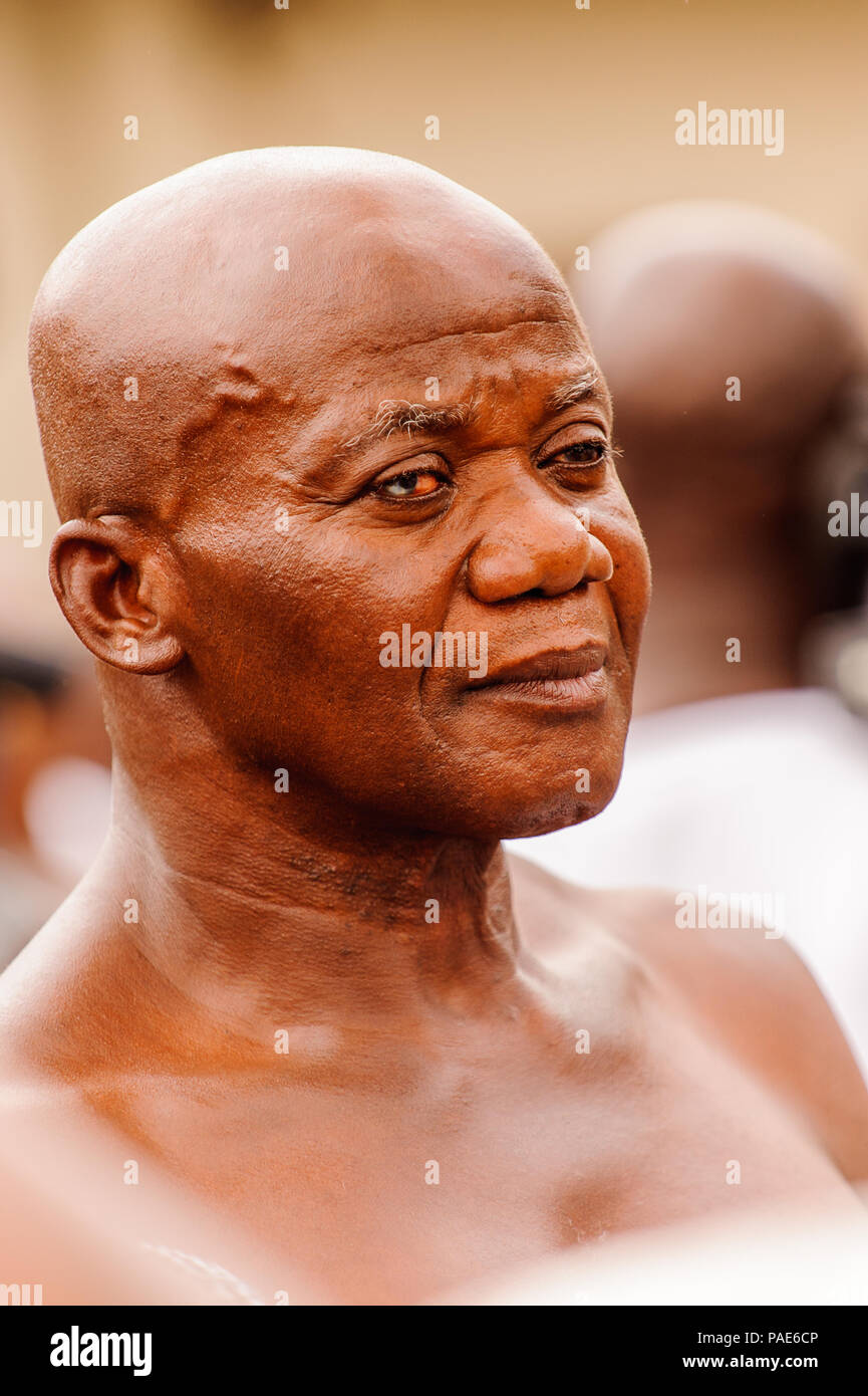 ACCRA, GHANA - MARCH 4, 2012: Unidentified Ghanaian man portrait in ...