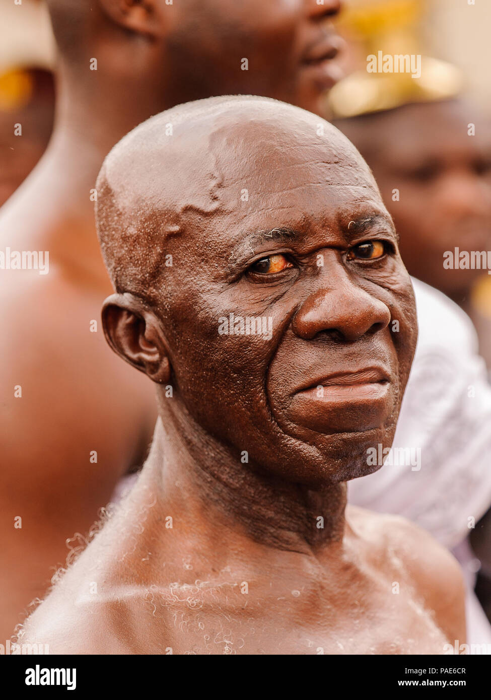 ACCRA, GHANA - MARCH 4, 2012: Unidentified Ghanaian man portrait in ...