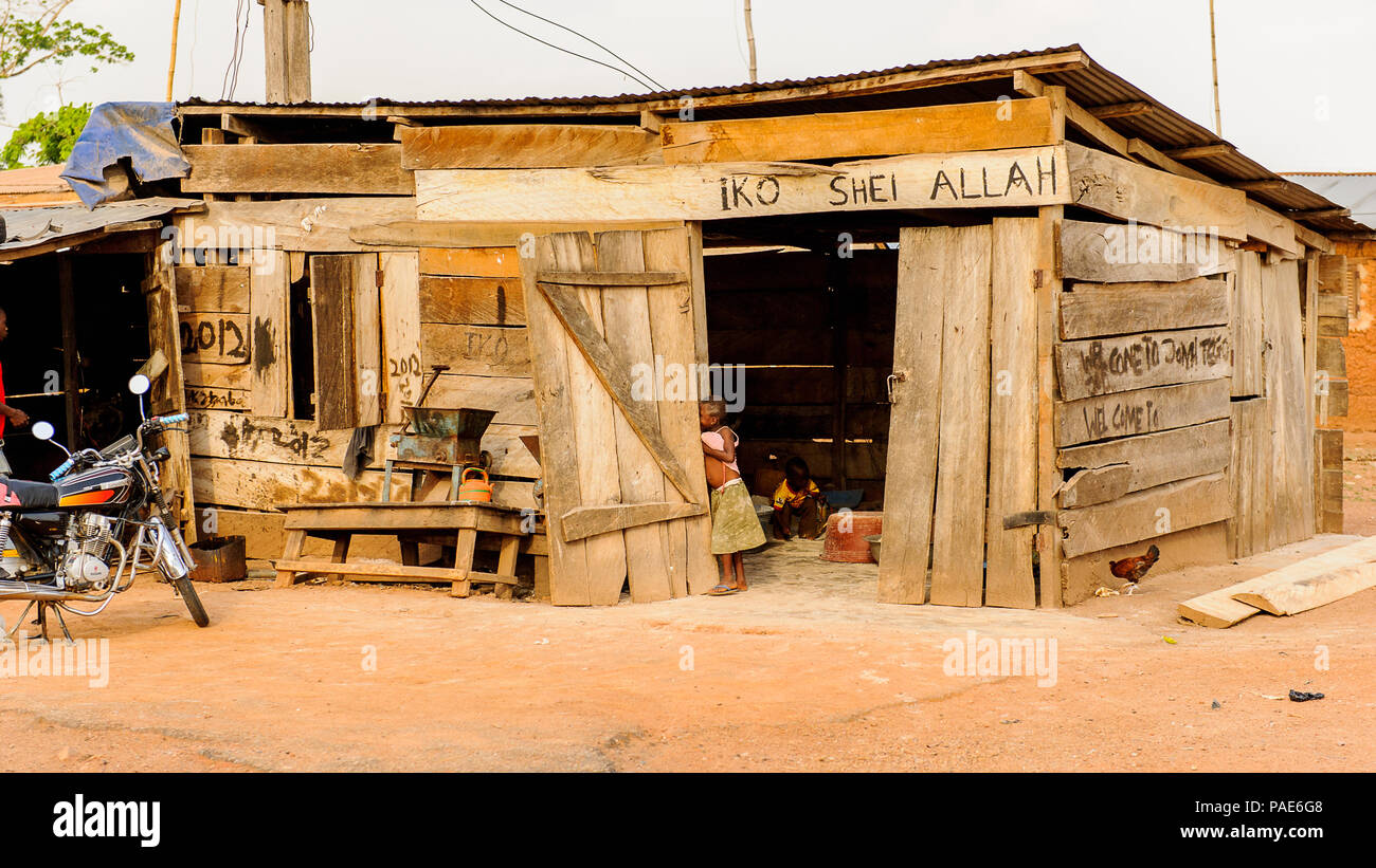 ACCRA, GHANA - MARCH 5, 2012: Unidentified Ghanaian people in the ...