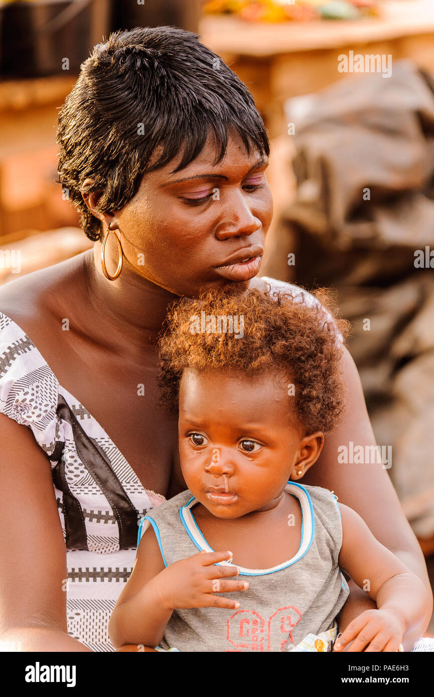 ACCRA, GHANA - MARCH 5, 2012: Unidentified Ghanaian baby boy on his ...