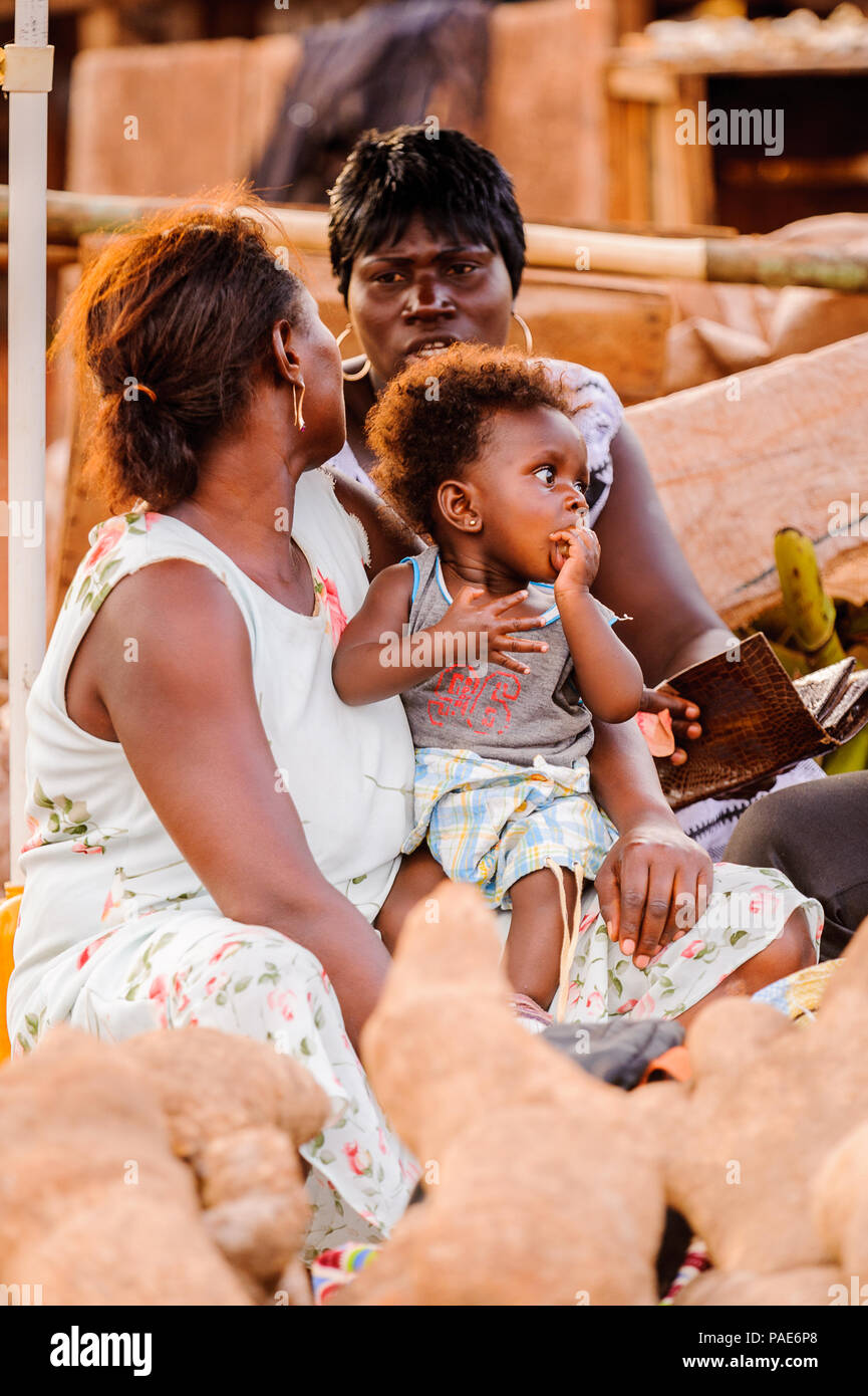ACCRA, GHANA - MARCH 5, 2012: Unidentified Ghanaian baby boy on his ...