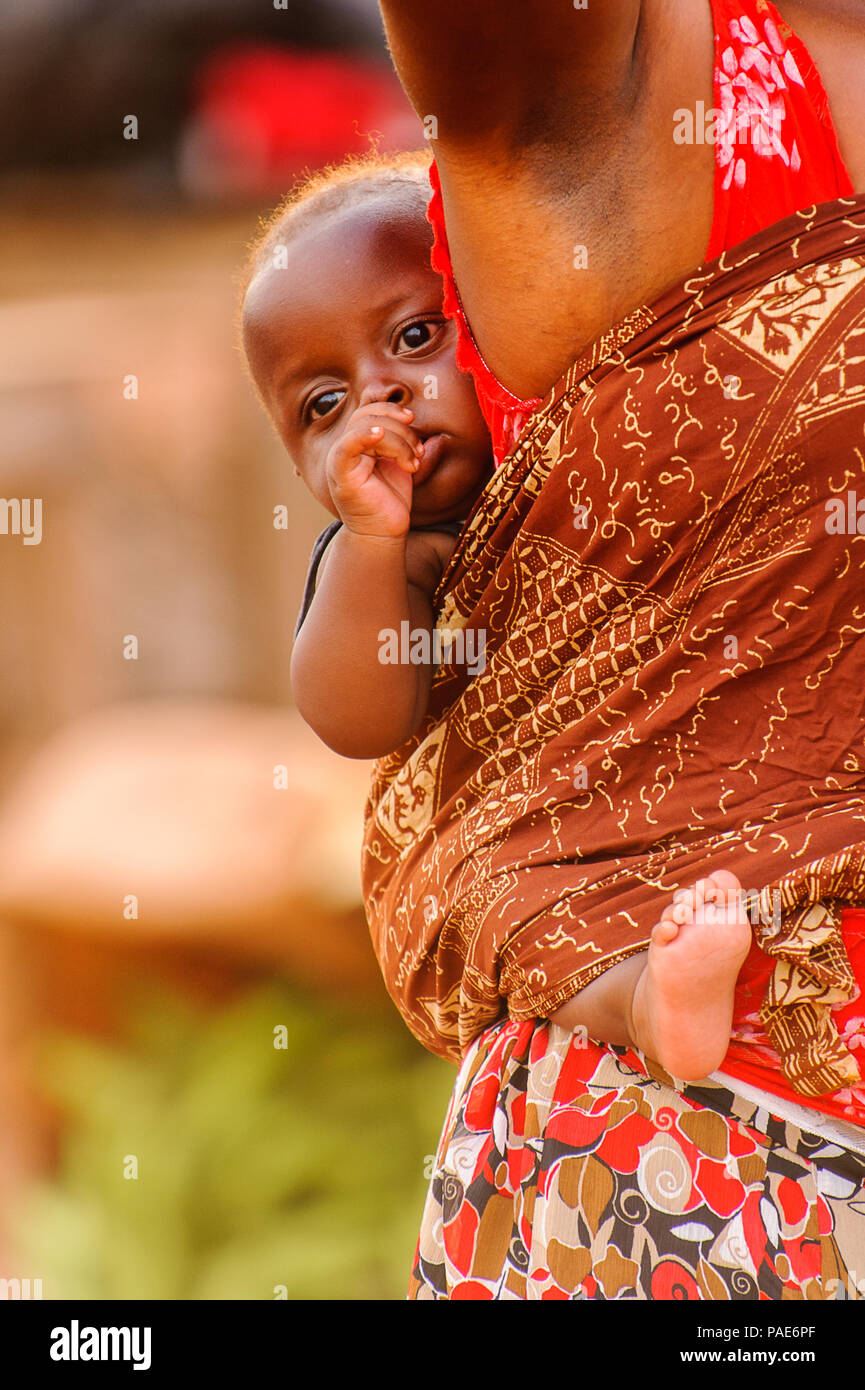 ACCRA, GHANA - MARCH 5, 2012: Unidentified Ghanaian baby boy on his ...