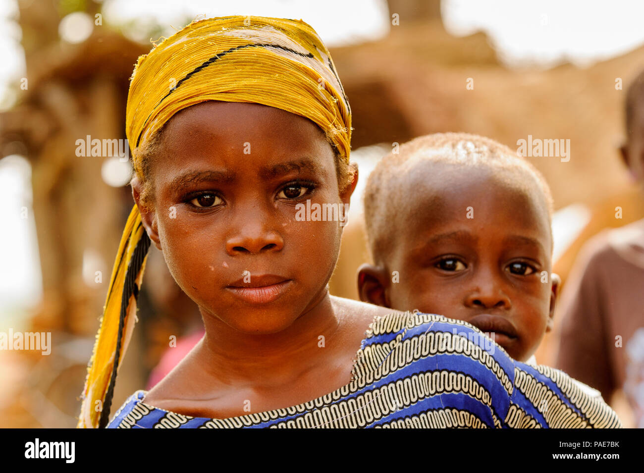 ACCRA, GHANA - MARCH 6, 2012: Unidentified Ghanaian beautiful sad girl ...