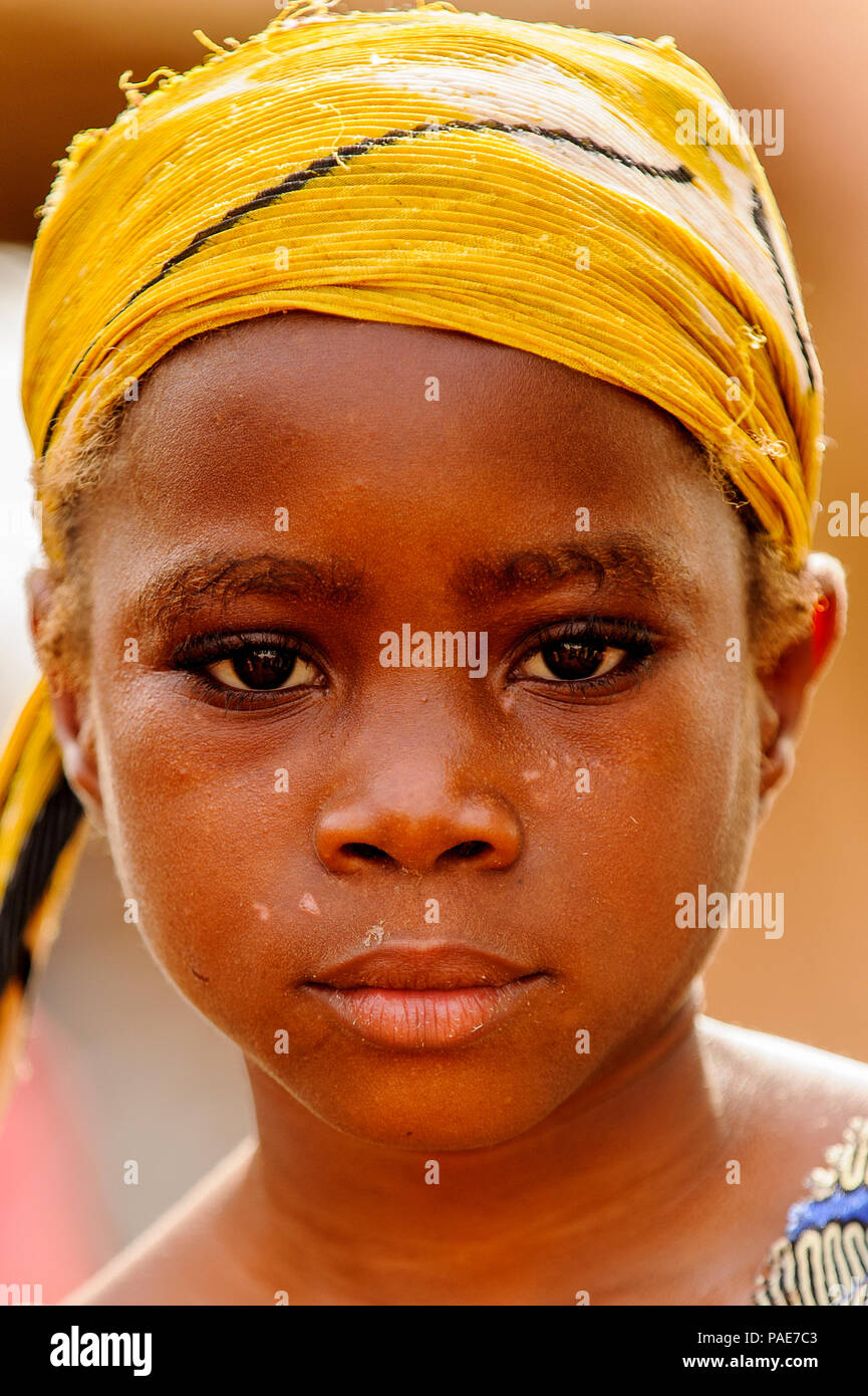 ACCRA, GHANA - MARCH 6, 2012: Unidentified Ghanaian beautiful sad girl ...