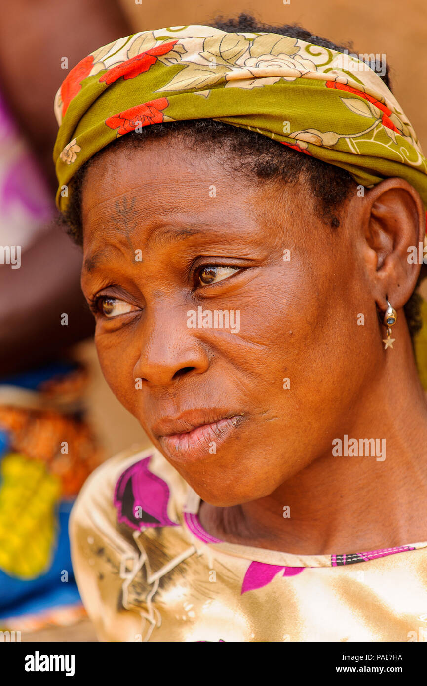 ACCRA, GHANA - MARCH 6, 2012: Unidentified Ghanaian woman portrait in ...