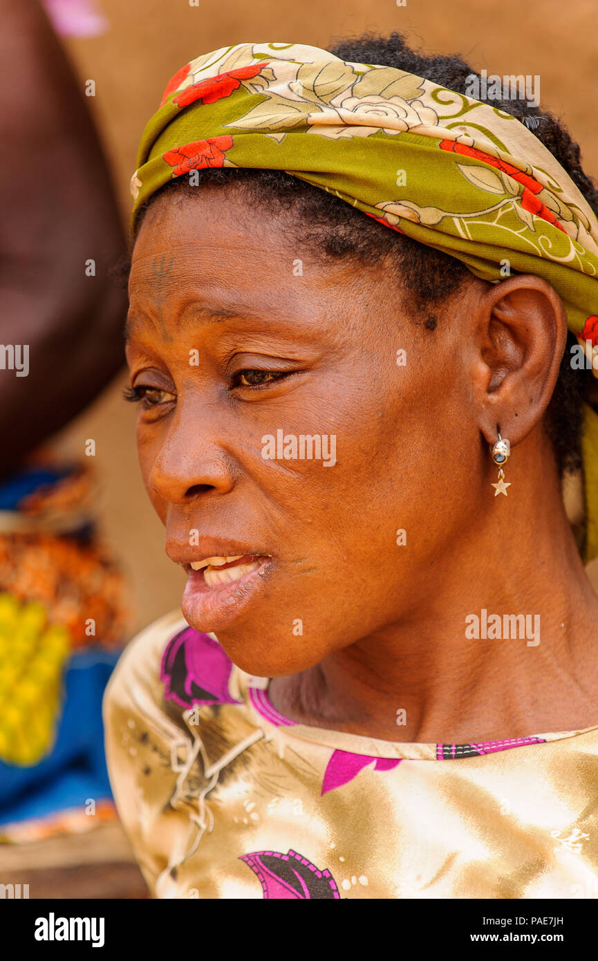 ACCRA, GHANA - MARCH 6, 2012: Unidentified Ghanaian woman portrait in ...