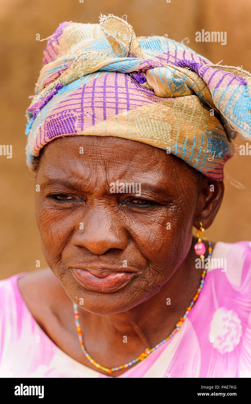 ACCRA, GHANA - MARCH 6, 2012: Unidentified Ghanaian woman portrait in ...