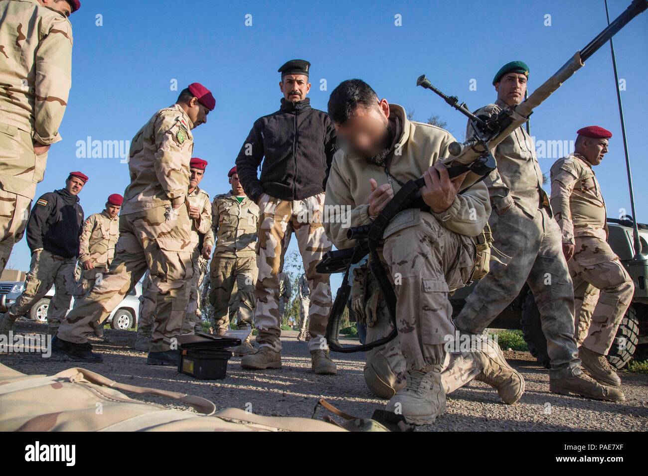 A Spanish soldier assigned to Task Group 431, Special Operations ...