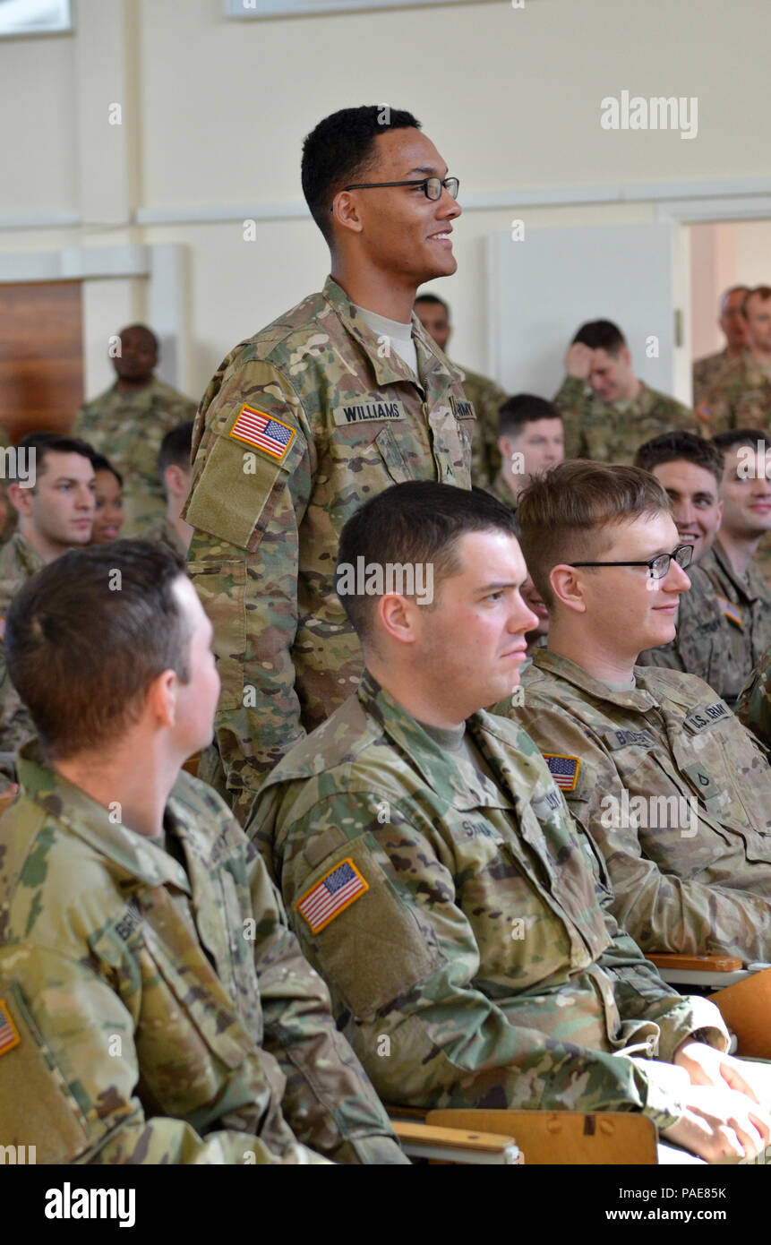 Pvt. Anthony Williams, an infantryman, assigned to 3rd Squadron, 2nd ...