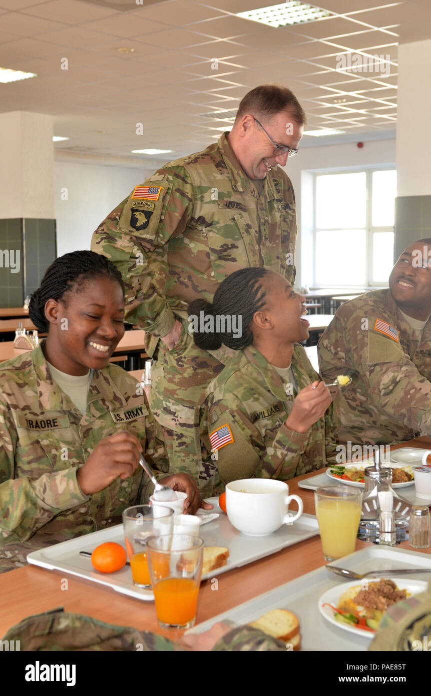 Lt. Gen. Frederick “Ben” Hodges, U.S. Army Europe commander, shares a ...